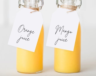Juice Bottle Labels - Etsy