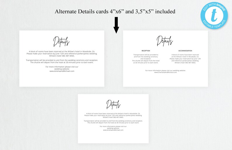 Modern Wedding Invitation Template, Script Wedding Invitation ...
