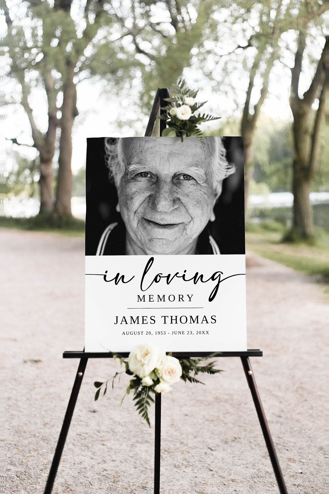 In Loving Memory Sign, Editable Funeral Welcome Sign, Celebration of ...