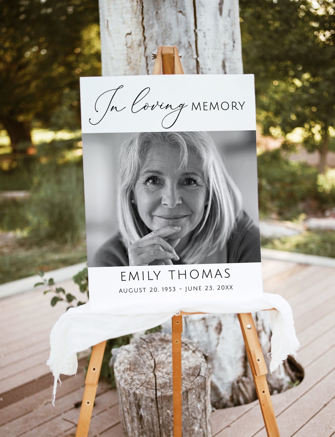 In Loving Memory Sign, Funeral Welcome Sign, Celebration of Life Sign ...
