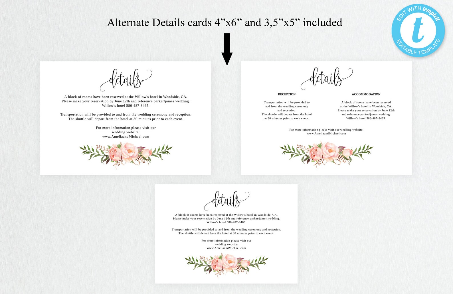 Blush Pink Wedding Invitation Suite Blush Wedding Invitation - Etsy