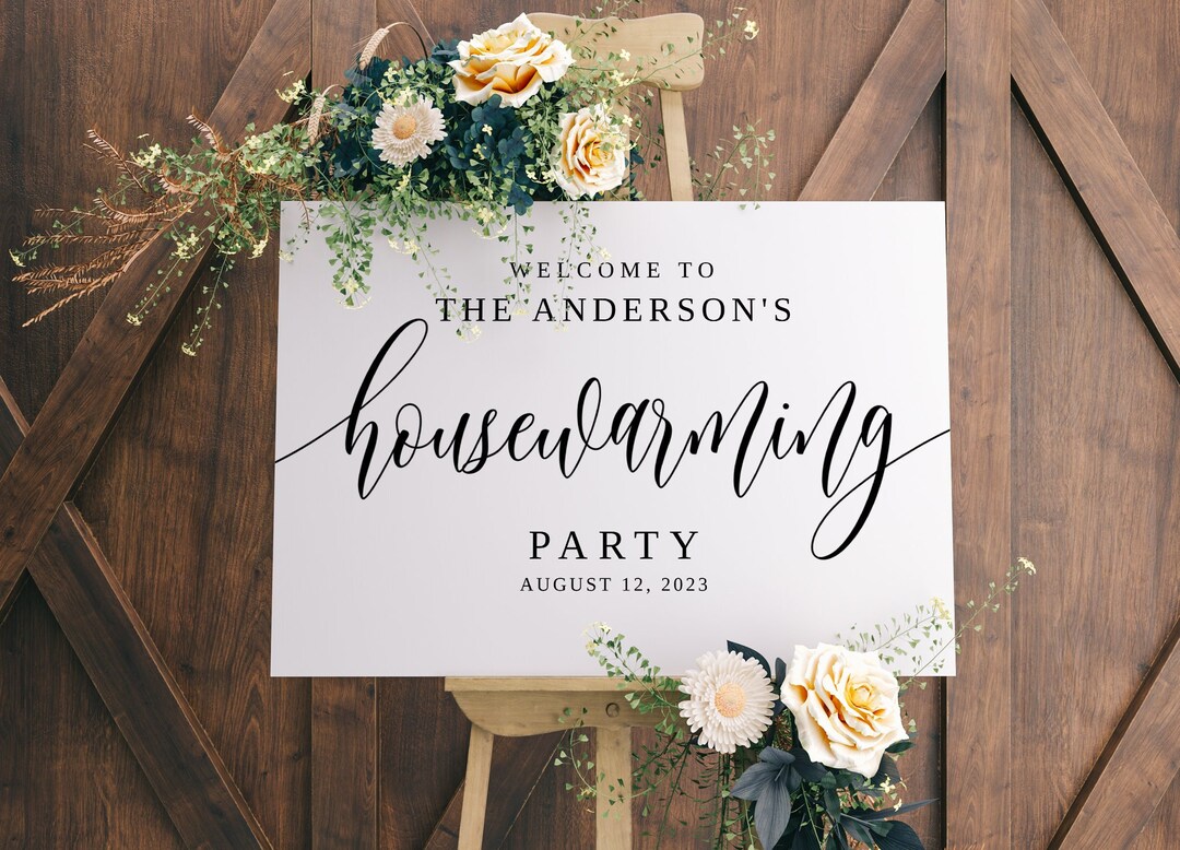 Housewarming Welcome Sign Template, Housewarming Party Welcome Sign ...