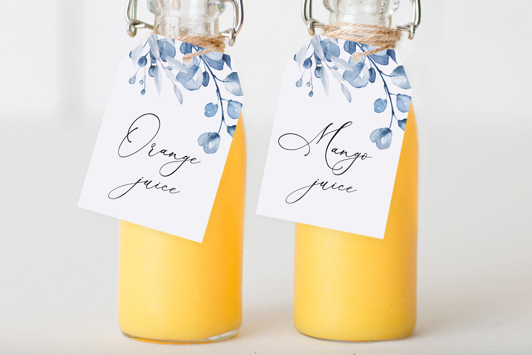 Dusty Blue Juice Tag Template Mimosa Bar Juice Tags Juice - Etsy