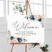Blush and Navy Wedding Welcome Sign Template, Blue Pink Wedding Welcome ...