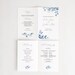Dusty Blue Wedding Program Template, Blue Program Folded, Floral ...