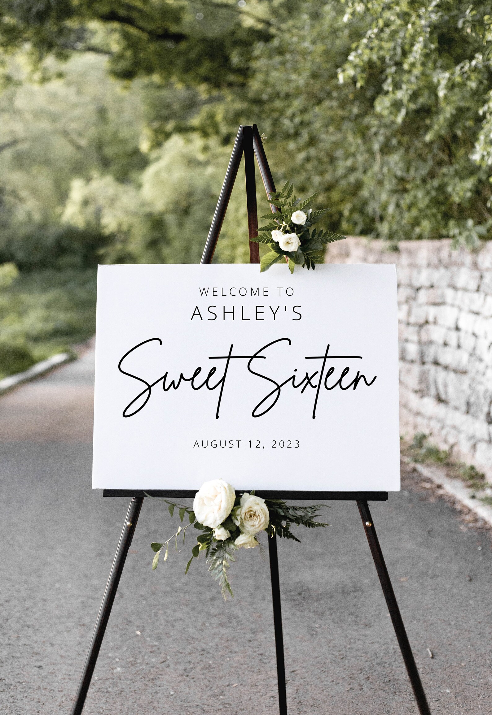 Sweet Sixteen Welcome Sign Modern Birthday Welcome Sign - Etsy