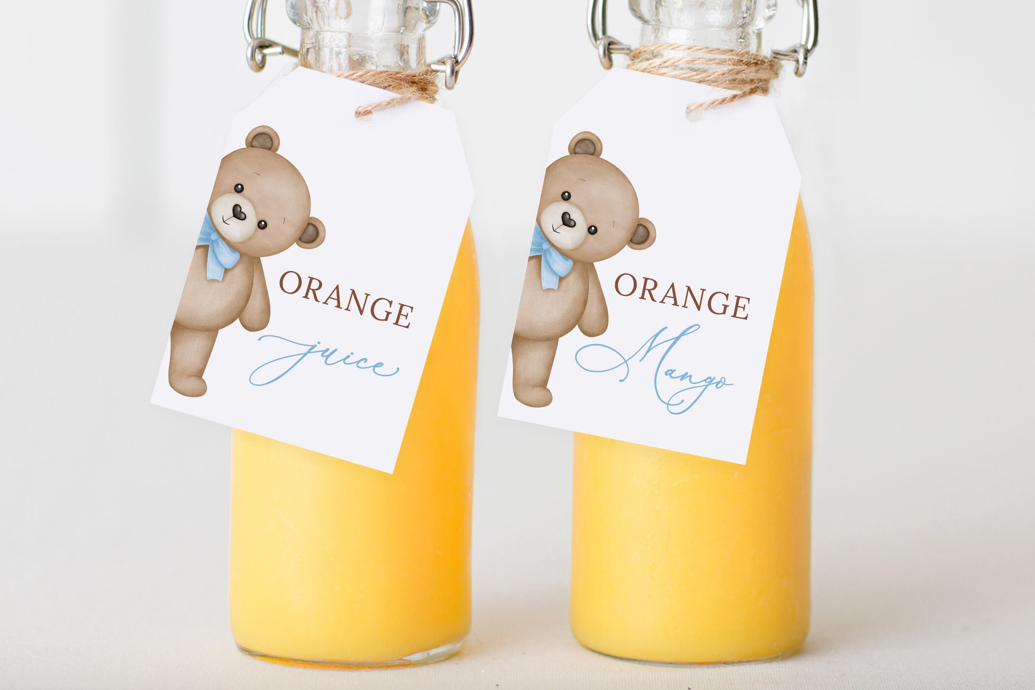 Teddy Bear Momosa Bar Sign and Juice Tags, Baby Shower Momosa Bar Tags ...