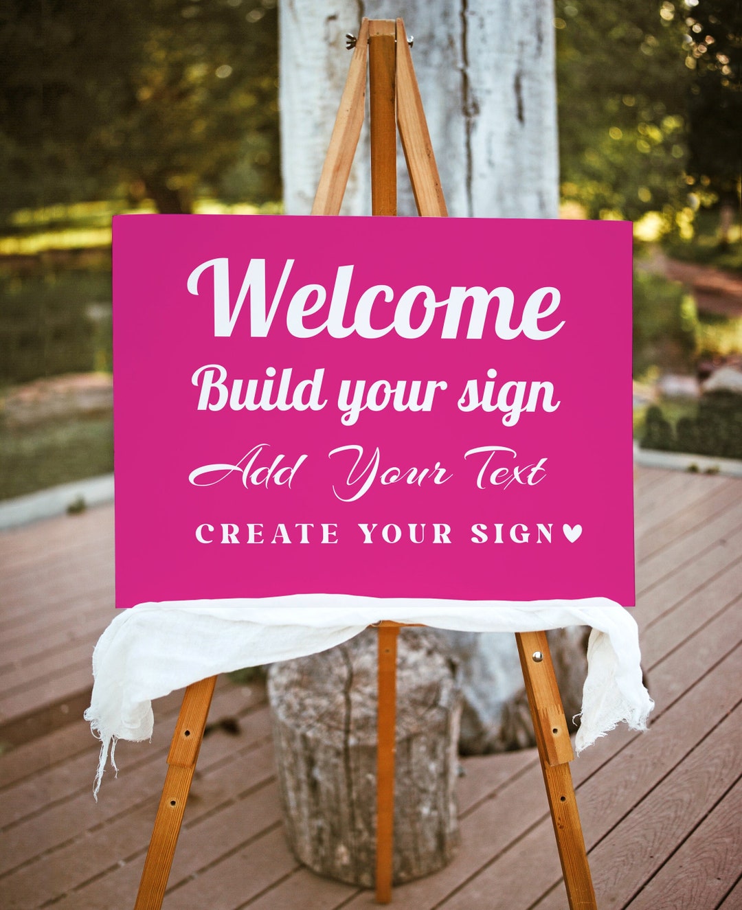Hot Pink Sign, Hot Pink Welcome Sign, Pink Doll Birthday Welcome Sign ...