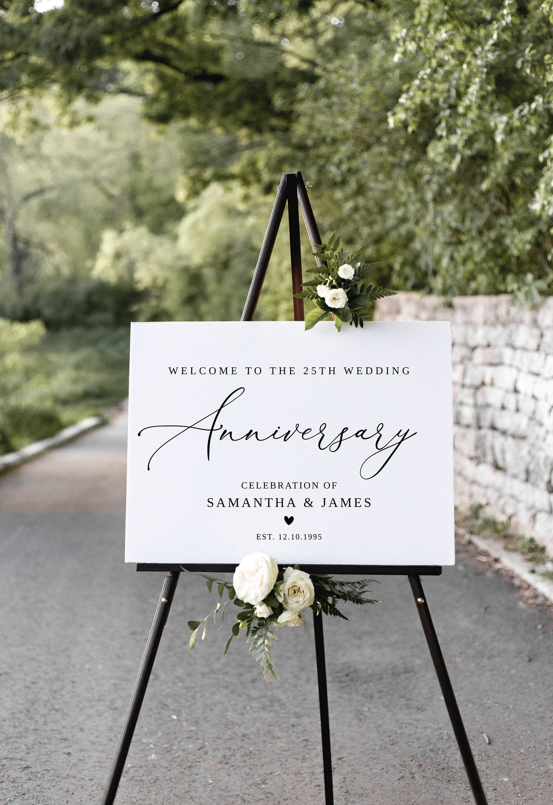 Wedding Anniversary Welcome Sign Modern Anniversary Sign - Etsy
