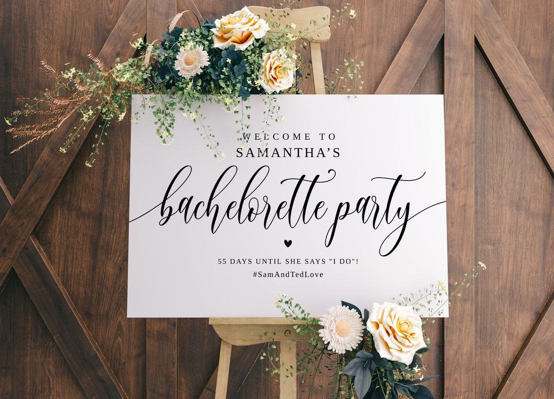 Bachelorette Party Welcome Sign Bachelorette Welcome Sign | Etsy