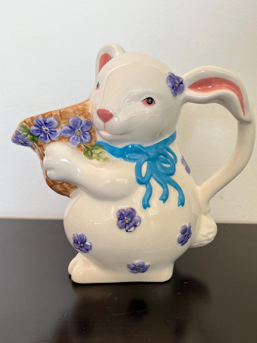 Vintage Corner Ruby Spring Collection Bunny Rabbit Pitcher - Etsy