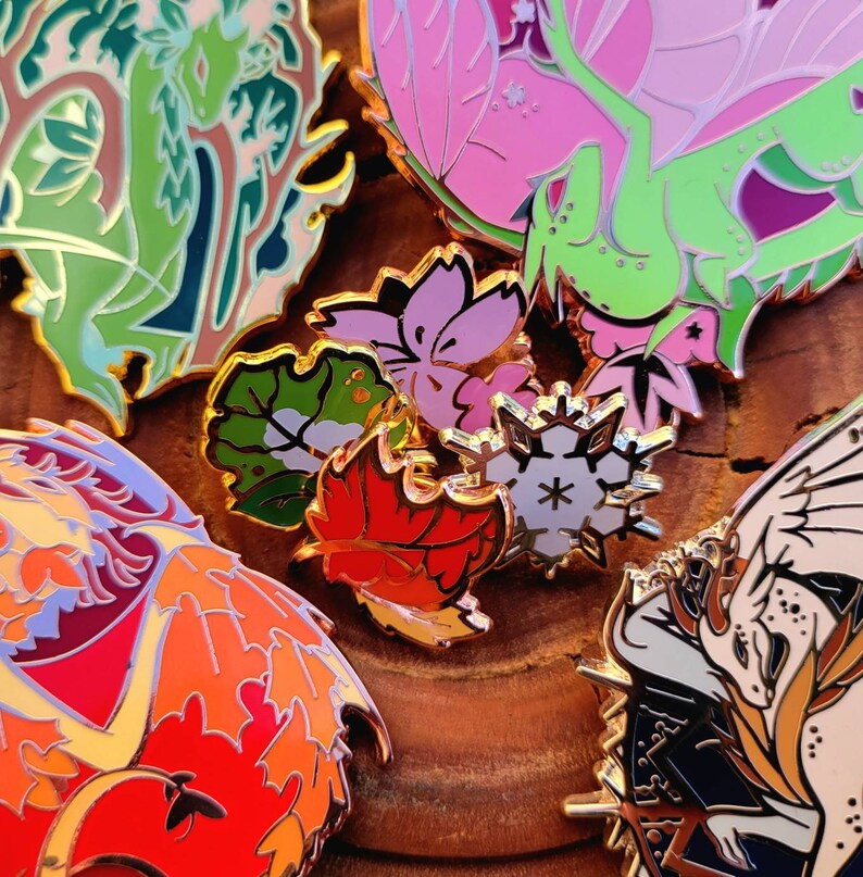 Four Season MINI FILLER PINS Summer Leaves Spring Flowers - Etsy