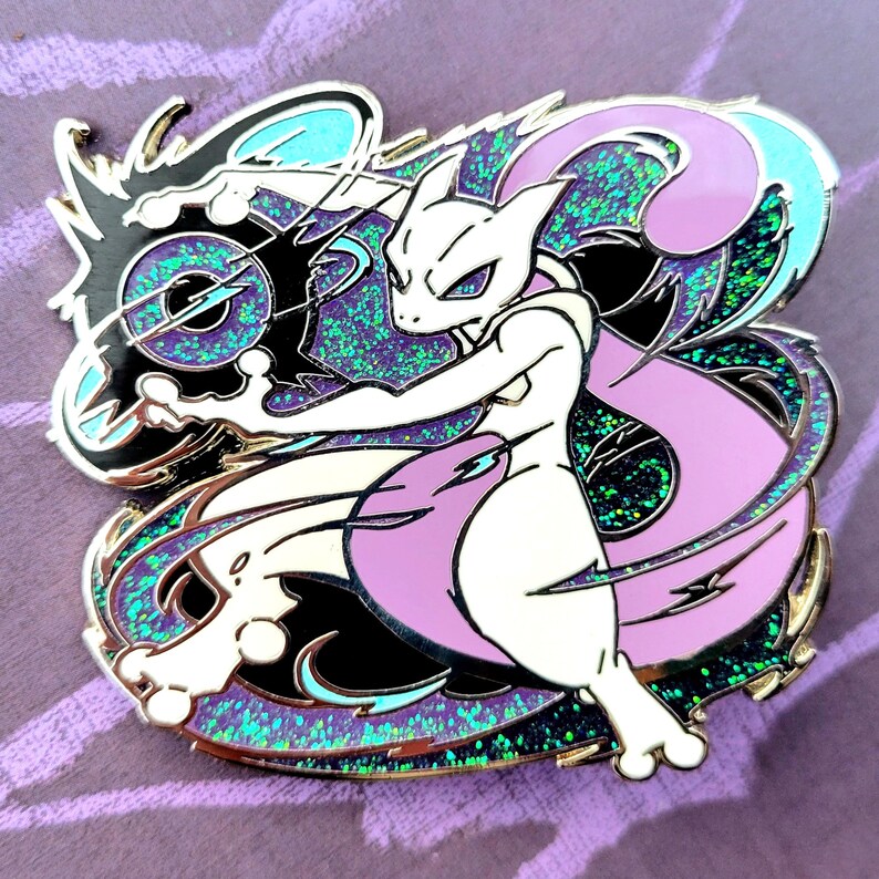 Mewtwo Legendary Psychic Pokémon Enamel Pin - Etsy