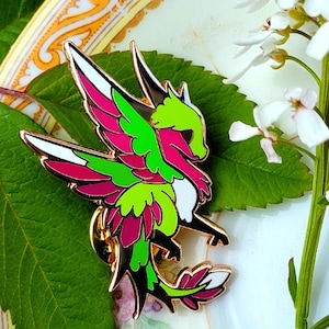 Summer Dragon Hummingbird Dragon Enamel Pin the Four Seasons - Etsy