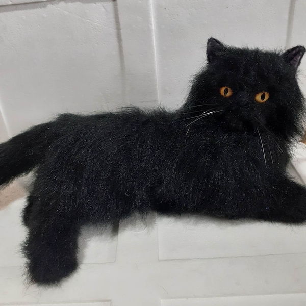 Persian Cat Plush Black - Etsy