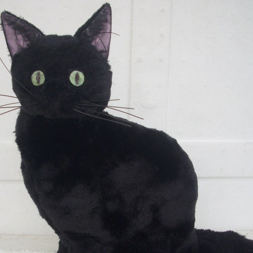 Stuffy Batcat Soft Black and White Monster Cat Plush Doll | Etsy