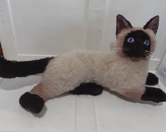 Made to Order Realistic Siamese Cat Poseable Plush Lifelike - Etsy