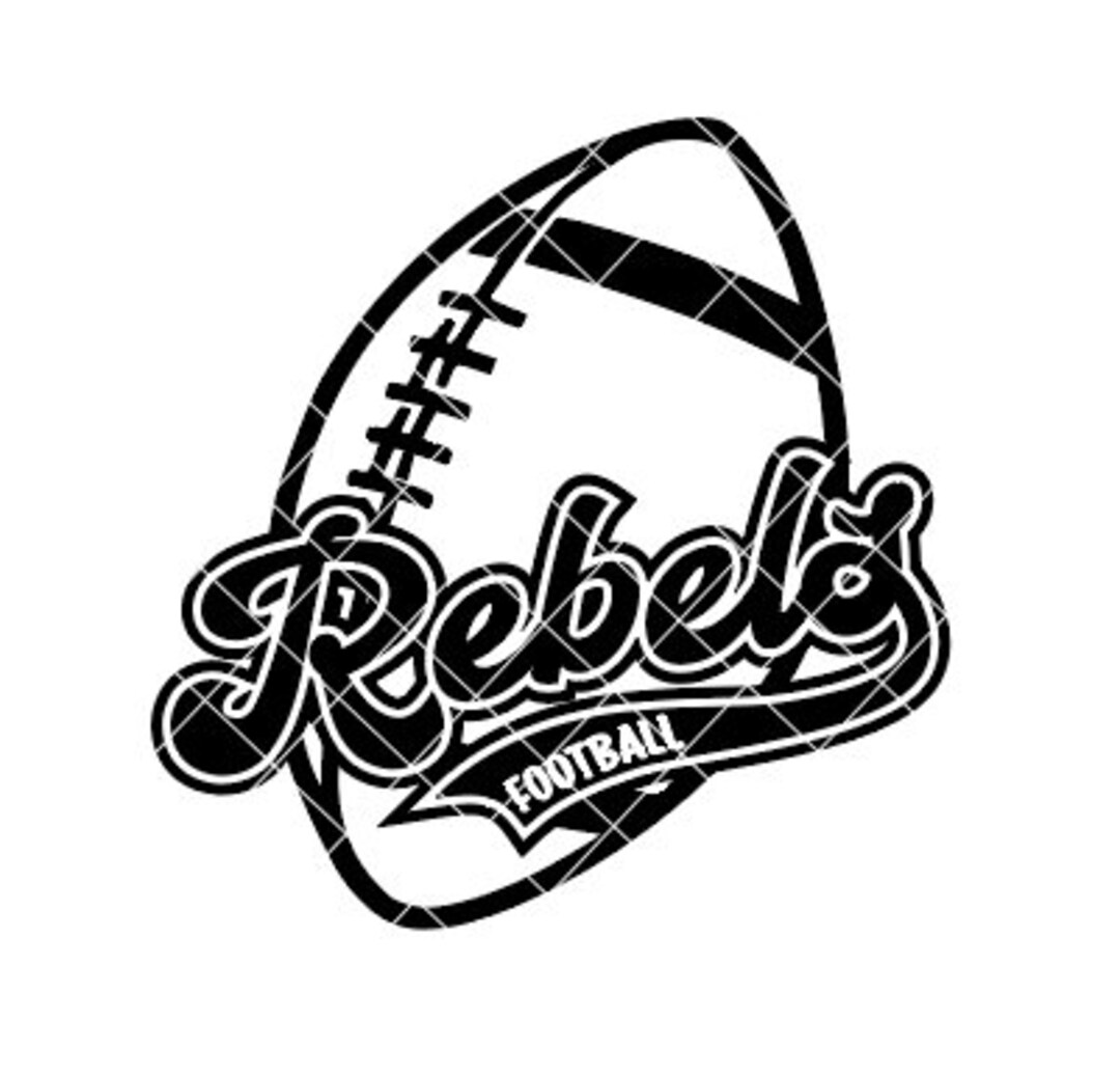 Rebels Football Retro Script Regular and Distressed - SVG/DXF/PNG File ...