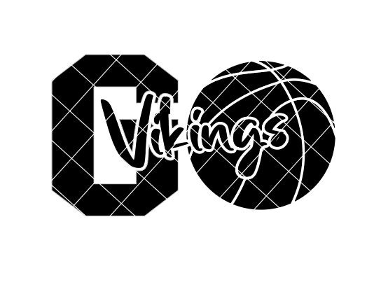 Go Vikings Basketball - SVG/DXF/PNG File for Cutting Machines and ...