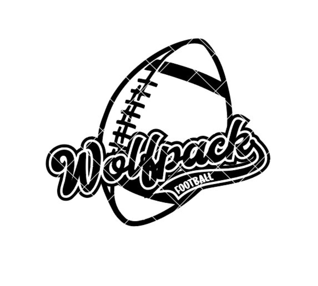 Wolfpack Football Retro Script Regular and Distressed - Etsy