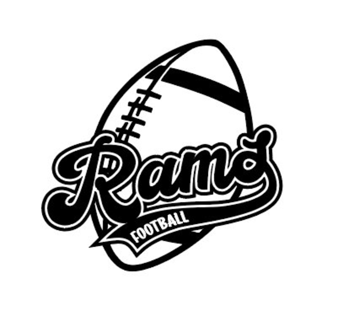 Rams Football Retro Script Regular and Distressed - SVG/DXF/PNG File ...