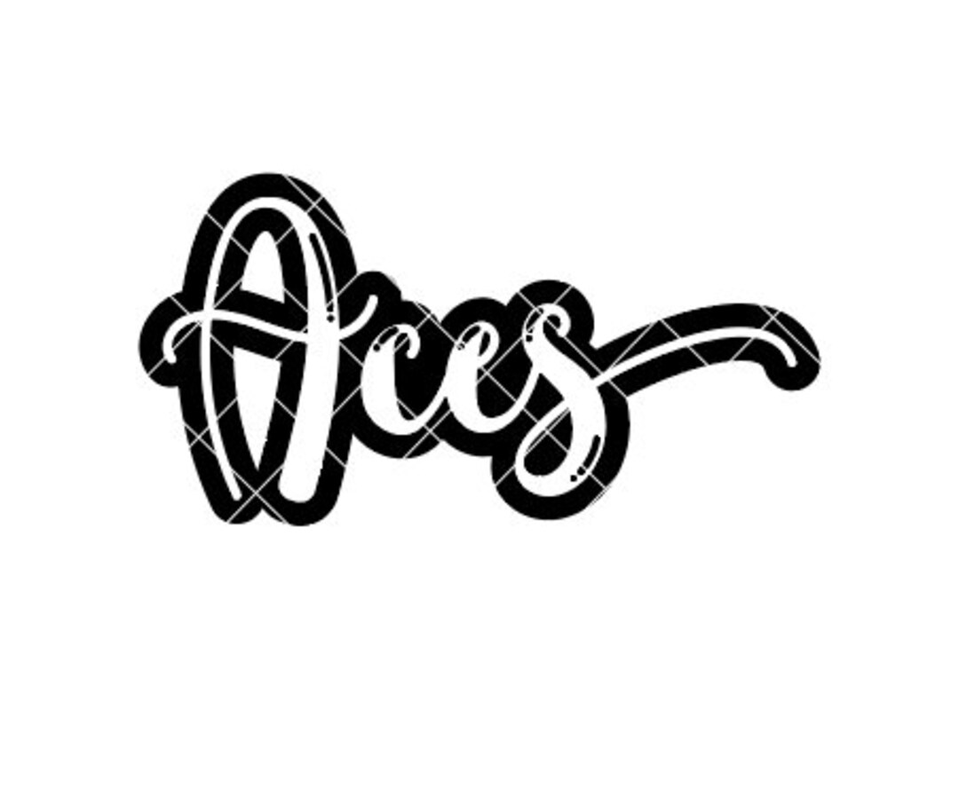 Aces Script - Regular Layered and Outline - With and Without Tails ...