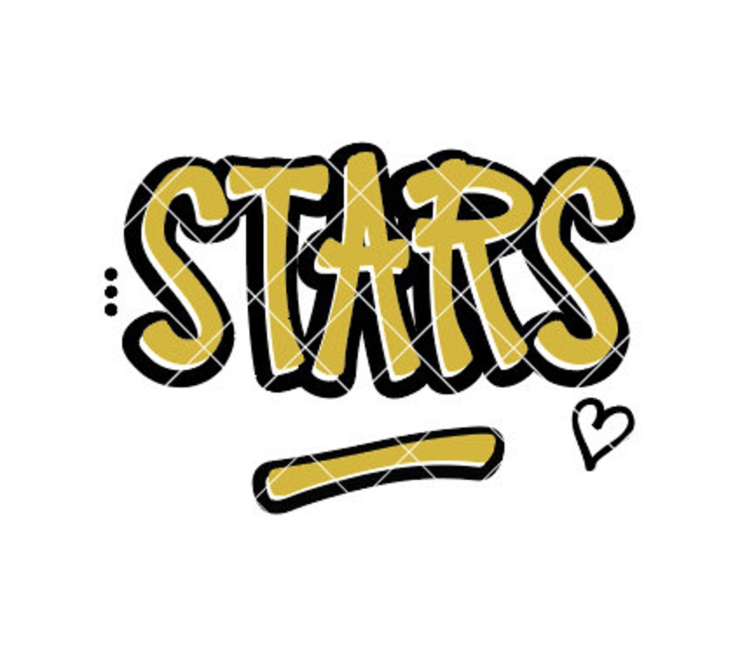 Stars - With Dots and Underline - Customized With Your School or Team ...