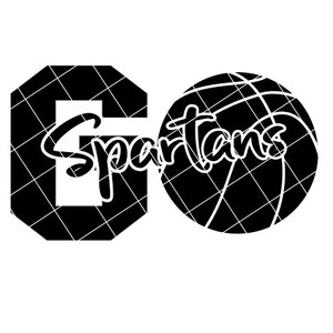 Go Spartans Basketball - SVG/DXF/PNG File for Cutting Machines and ...
