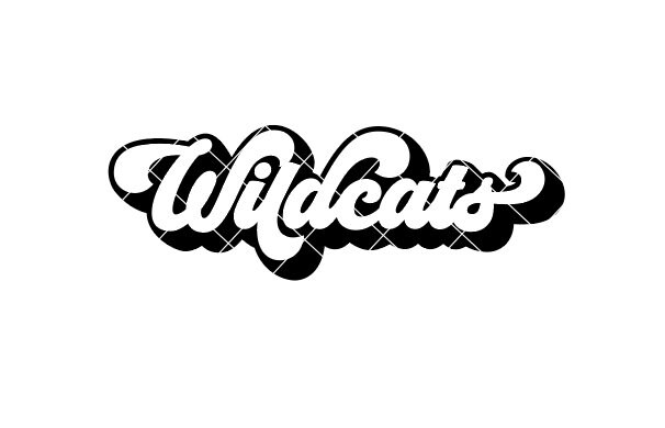 Wildcats Retro Script Regular and Distressed SVG/DXF/PNG File for ...