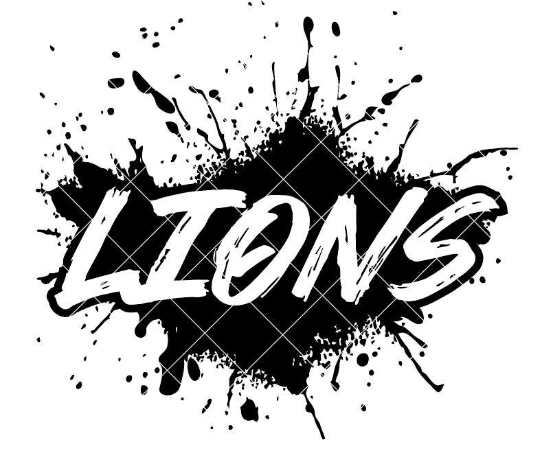 Lions Paint Splatter Design - SVG/DXF/PNG File for Cutting Machines and ...