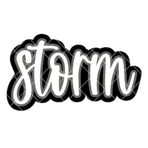Storm With Outline - SVG/DXF/PNG File for Cutting Machines and ...