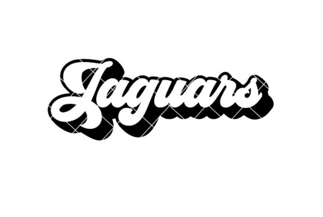 Jaguars Retro Script Regular and Distressed - SVG/DXF/PNG File for ...