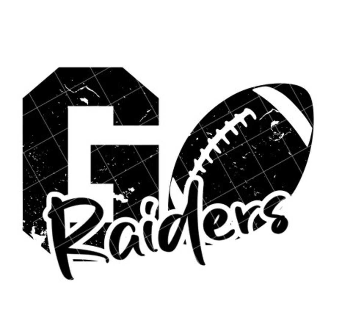 Go Raiders Football - SVG/DXF/PNG File for Cutting Machines and ...