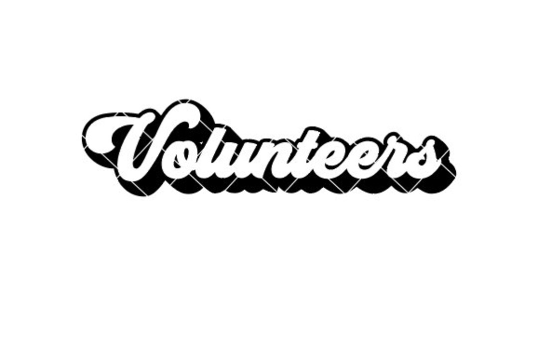 Volunteers Retro Script Regular and Distressed - SVG/DXF/PNG File for ...