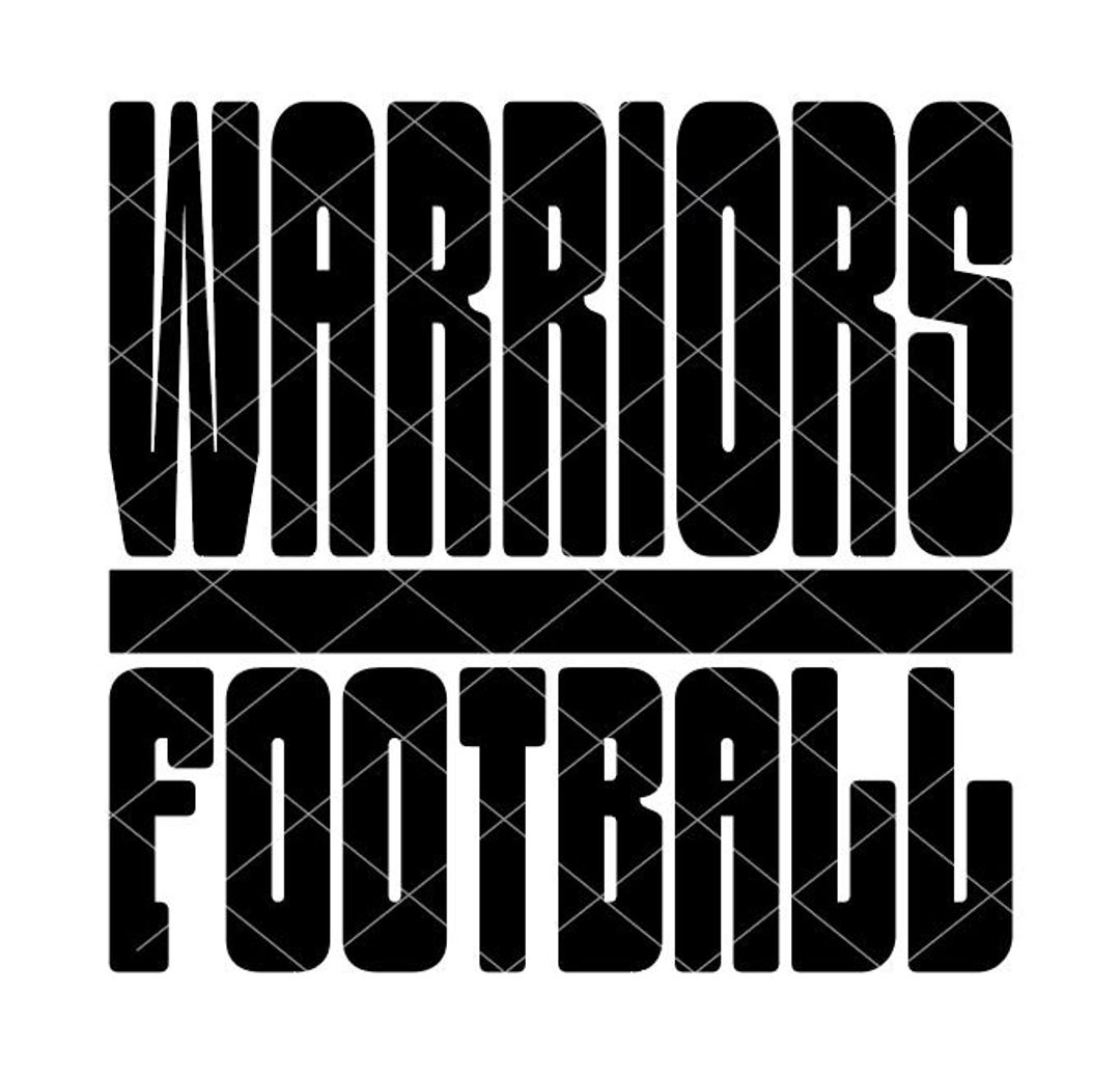 Warriors Football Design With Line - SVG/DXF/PNG Files for Cutting ...