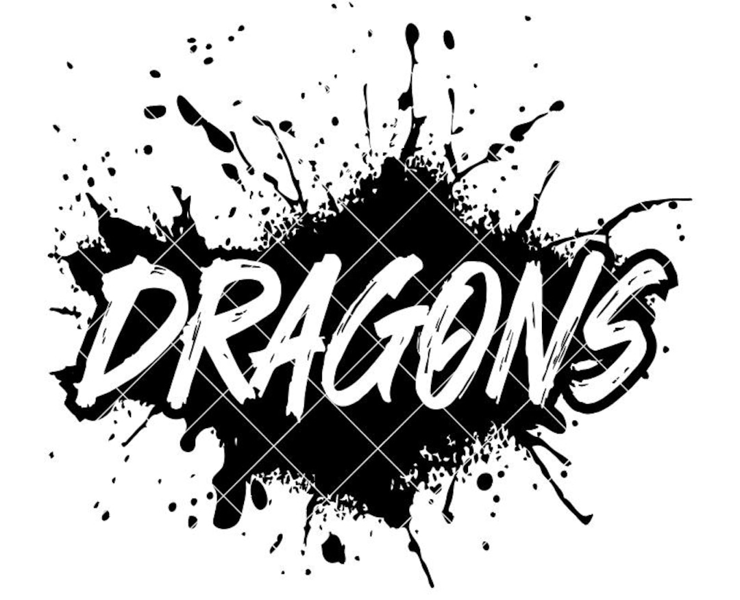 Dragons Paint Splatter Design - SVG/DXF/PNG File for Cutting Machines ...