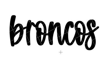 Broncos With Outline - SVG/DXF/PNG File for Cutting Machines and ...