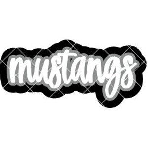 Mustangs With Outline - SVG/DXF/PNG File for Cutting Machines and ...