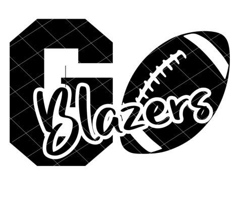Go Blazers Football - SVG/DXF/PNG File for Cutting Machines and ...