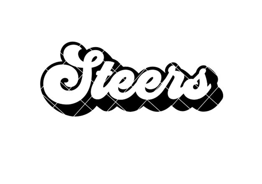 Steers Retro Script Regular and Distressed - SVG/DXF/PNG File for ...