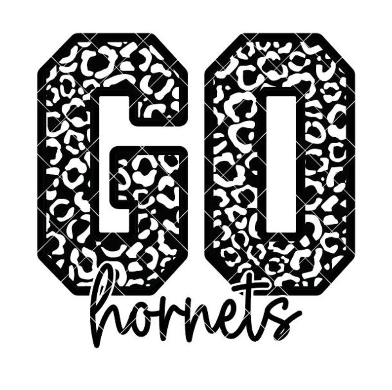 Go Hornets in Leopard Print - SVG/DXF/PNG File for Cutting Machines and ...