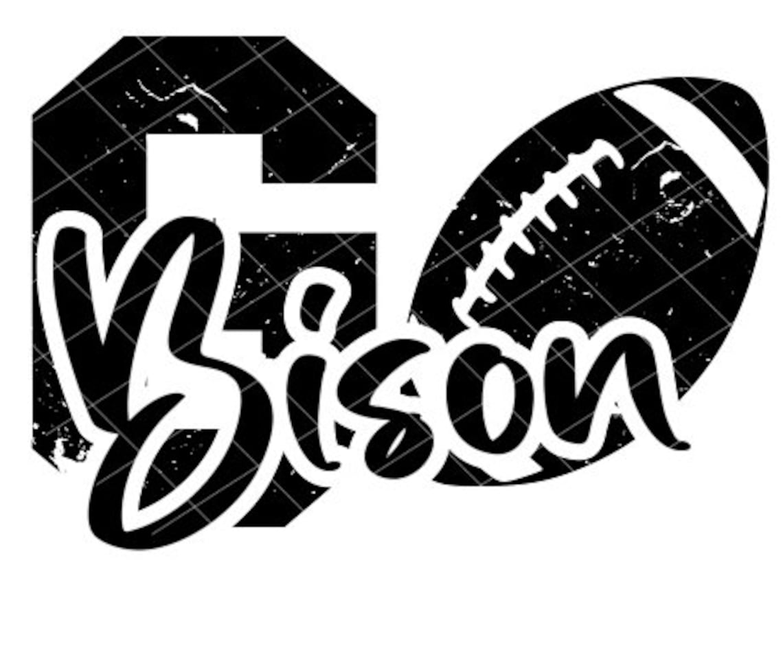 Go Bison Football SVG/DXF/PNG File for Cutting Machines and - Etsy
