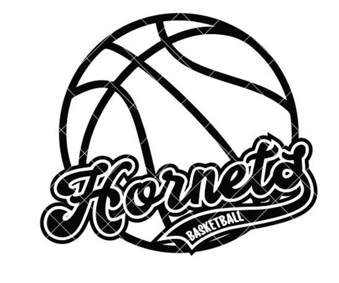 Hornets Basketball Retro Script Regular and Distressed - SVG/DXF/PNG ...