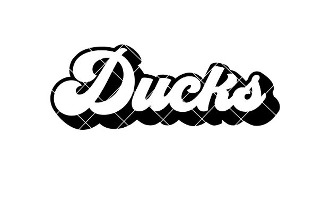 Ducks Retro Script Regular and Distressed SVG/DXF/PNG File for Cutting ...