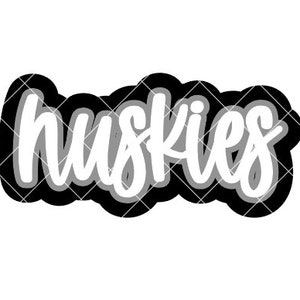 Huskies With Outline - SVG/DXF/PNG File for Cutting Machines and ...