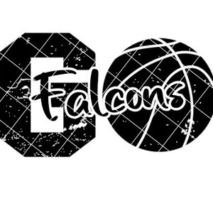 Go Falcons Basketball - SVG/DXF/PNG File for Cutting Machines and ...