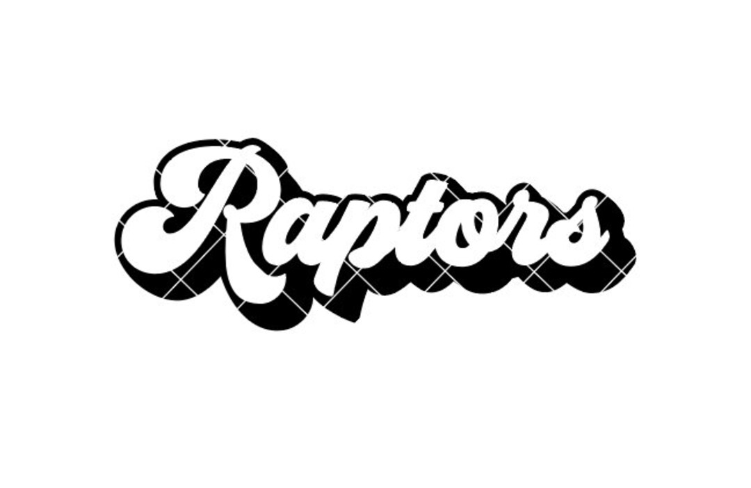 Raptors Retro Script Regular and Distressed - SVG/DXF/PNG File for ...