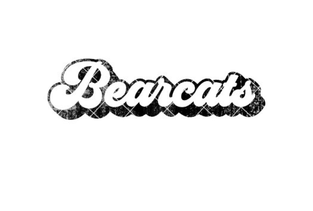 Bearcats Retro Script Regular and Distressed - SVG/DXF/PNG File for ...