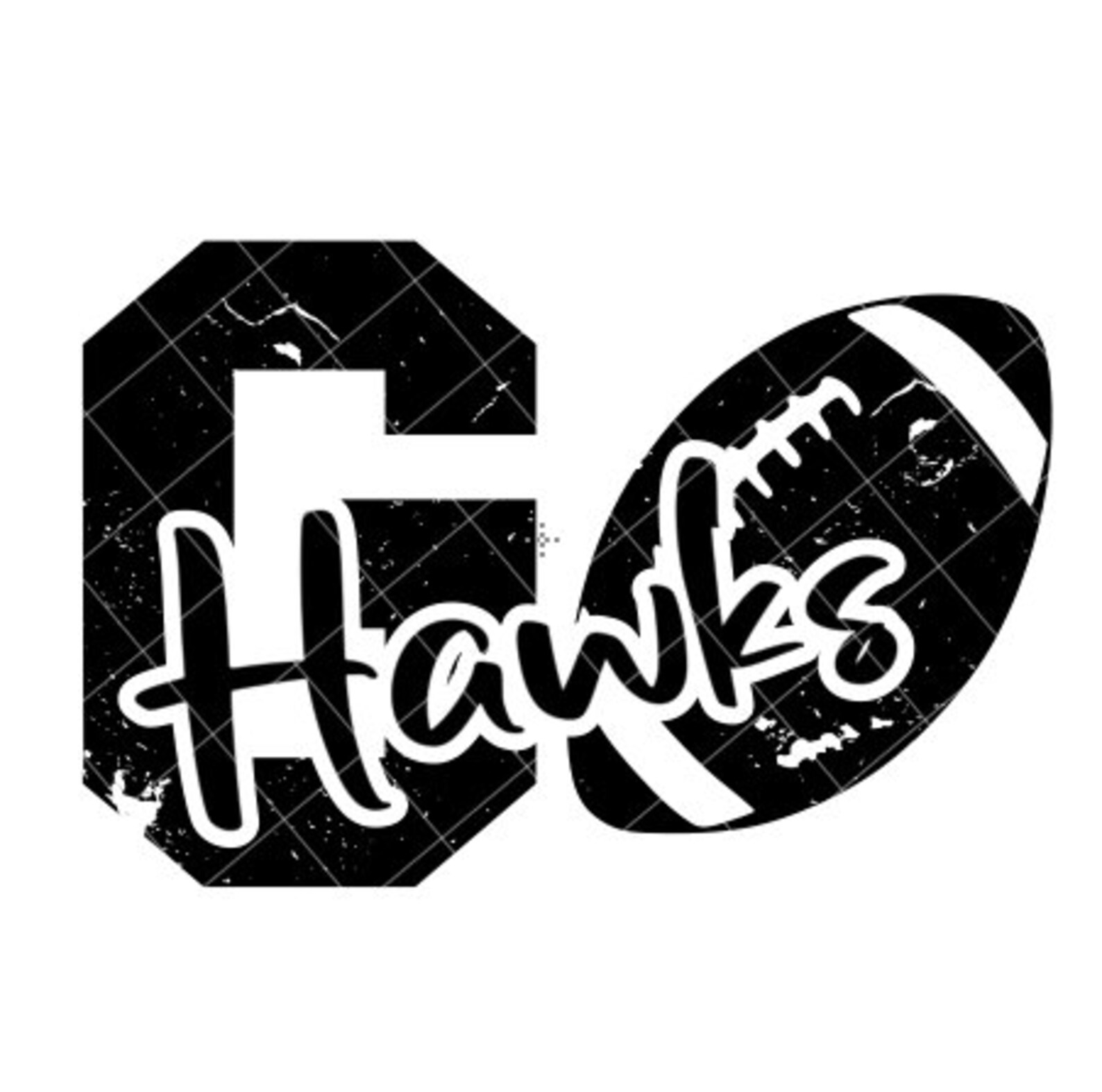 Go Hawks Football - SVG/DXF/PNG File for Cutting Machines and ...