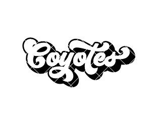 Coyotes Retro Script Regular and Distressed SVG/DXF/PNG File for ...